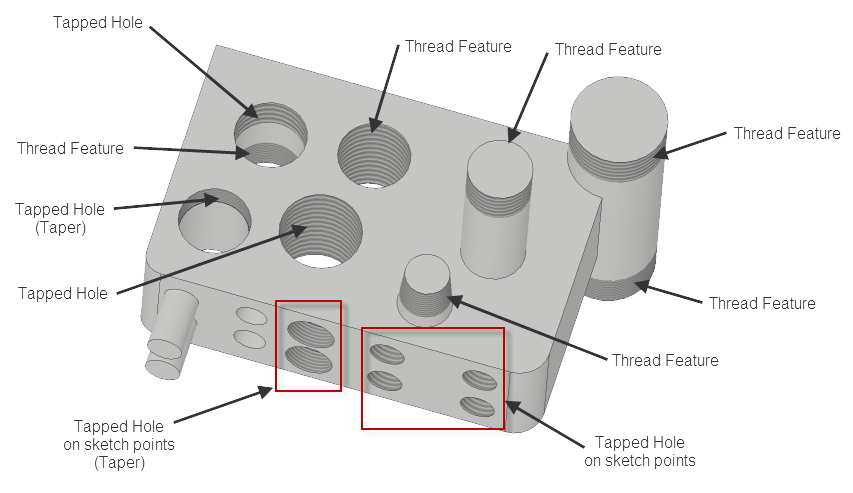 How To Make A Threaded Hole In Autodesk Inventor A Pictures Of Hole 2018