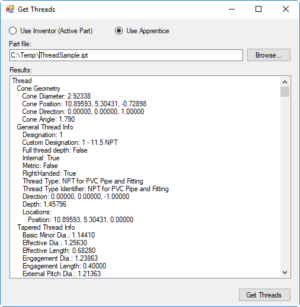 Getting Thread Information in Inventor and Apprentice - Ekins Solutions ...
